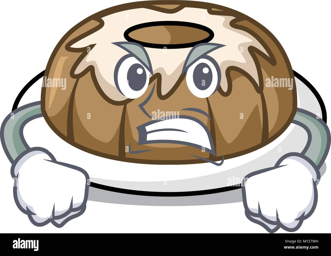Angry bundt cake mascot cartoon Stock Vector Image & Art - Alamy
