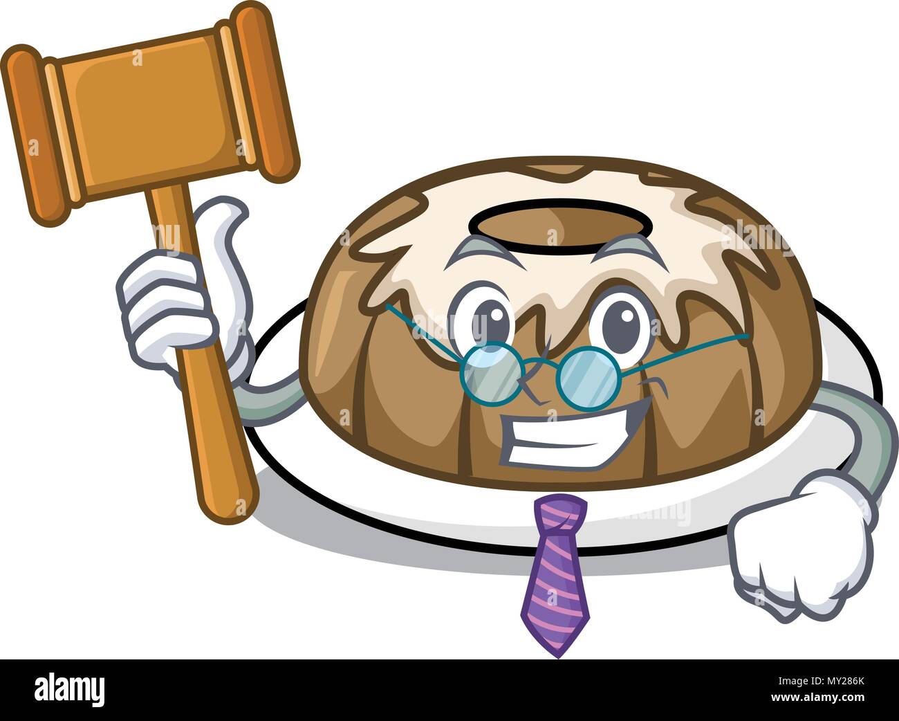 Judge bundt cake mascot cartoon Stock Vector Image & Art - Alamy
