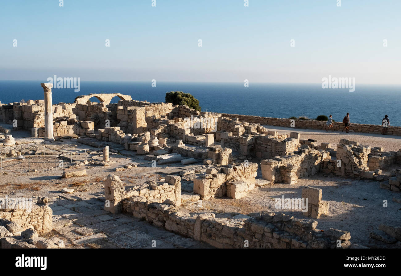 Ancient Roman ruins at Kourion on the southern coast of the Republic of ...
