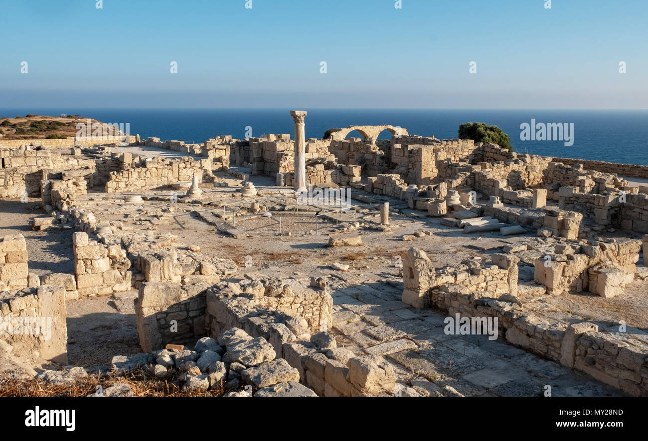 Ancient Roman ruins at Kourion on the southern coast of the Republic of ...