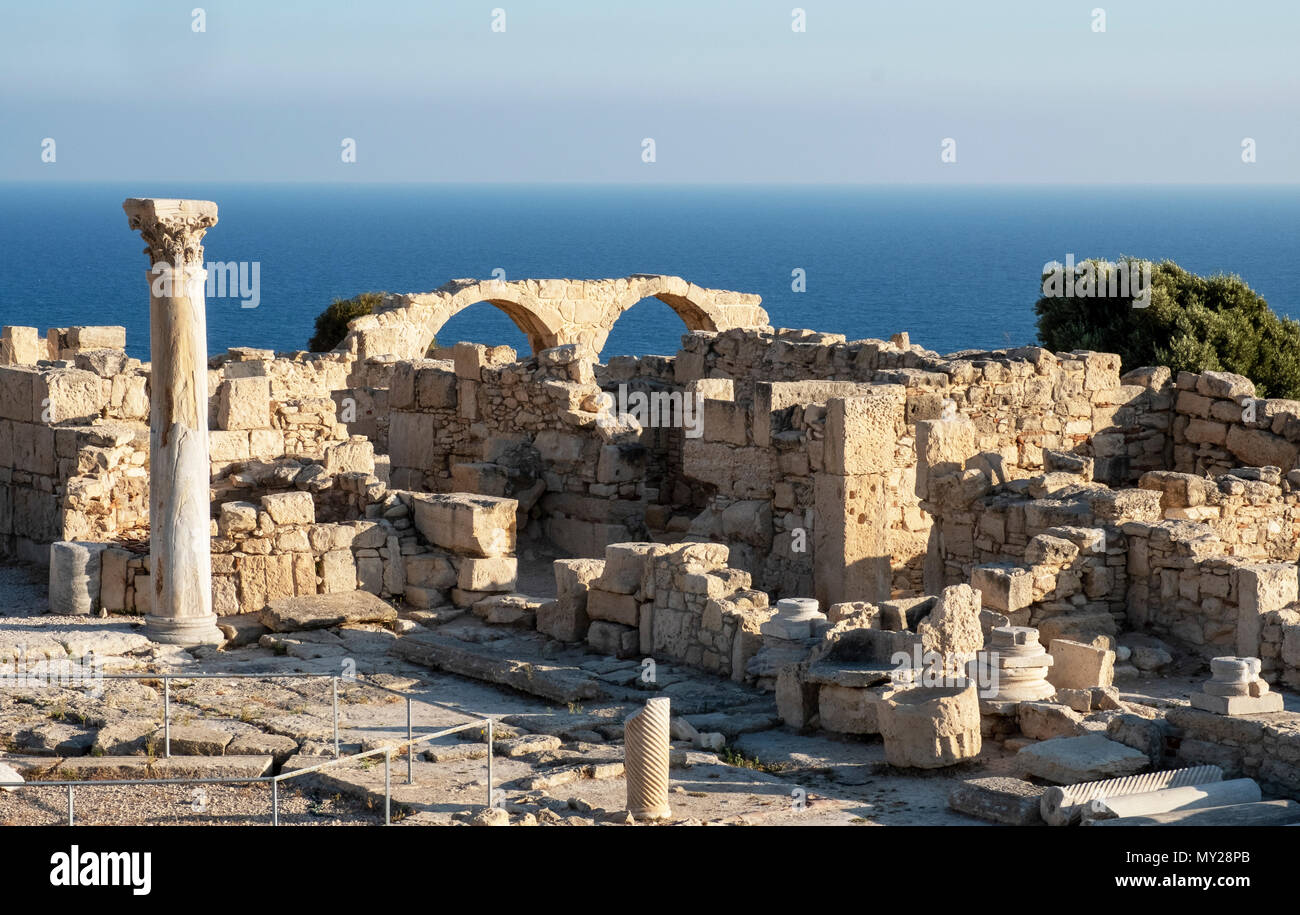 Ancient Roman ruins at Kourion on the southern coast of the Republic of ...