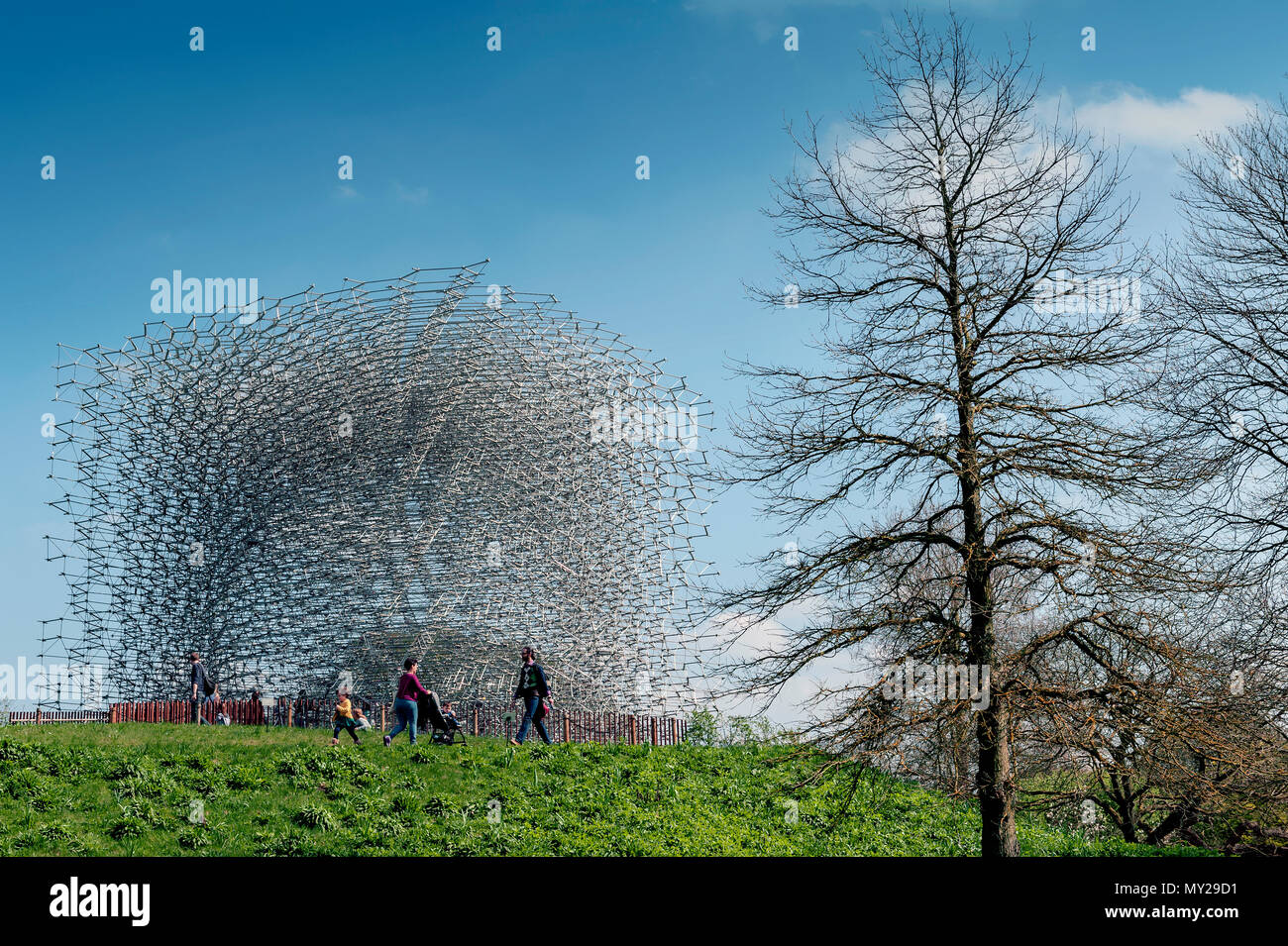 London, UK - April 2018: The Hive, by Wolfgang Buttress to provide ...