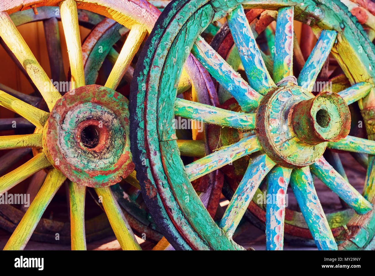 Old wooden wheels hi-res stock photography and images - Alamy