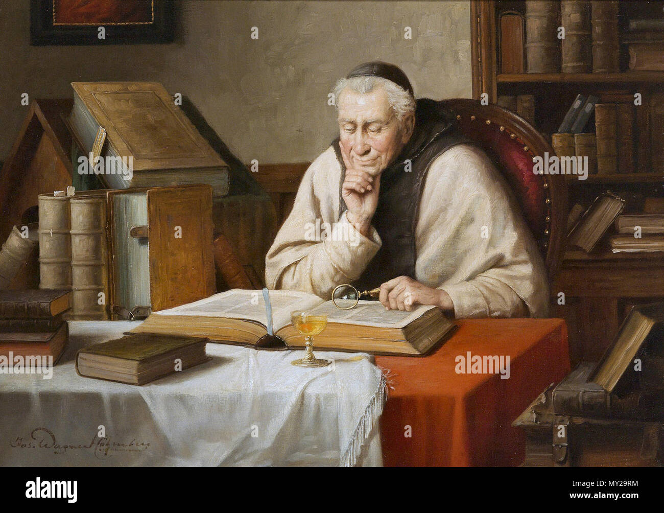 Wagner-Höhenberg Josef - Monk Reading Stock Photo - Alamy