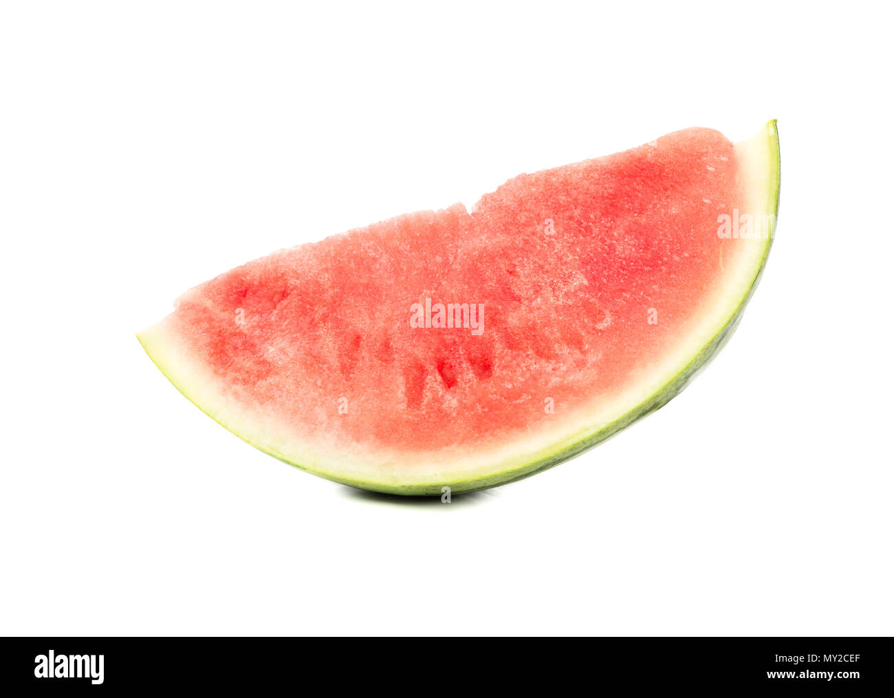 Slice of watermelon without seeds isolated on white background Stock ...
