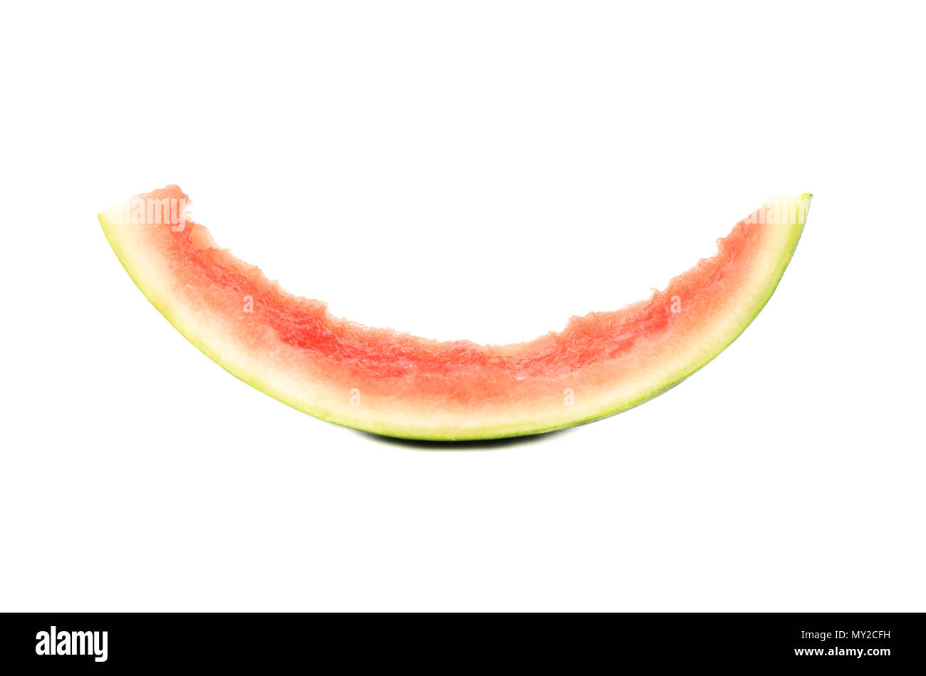 Eaten the rind of watermelon isolated on white background Stock Photo ...