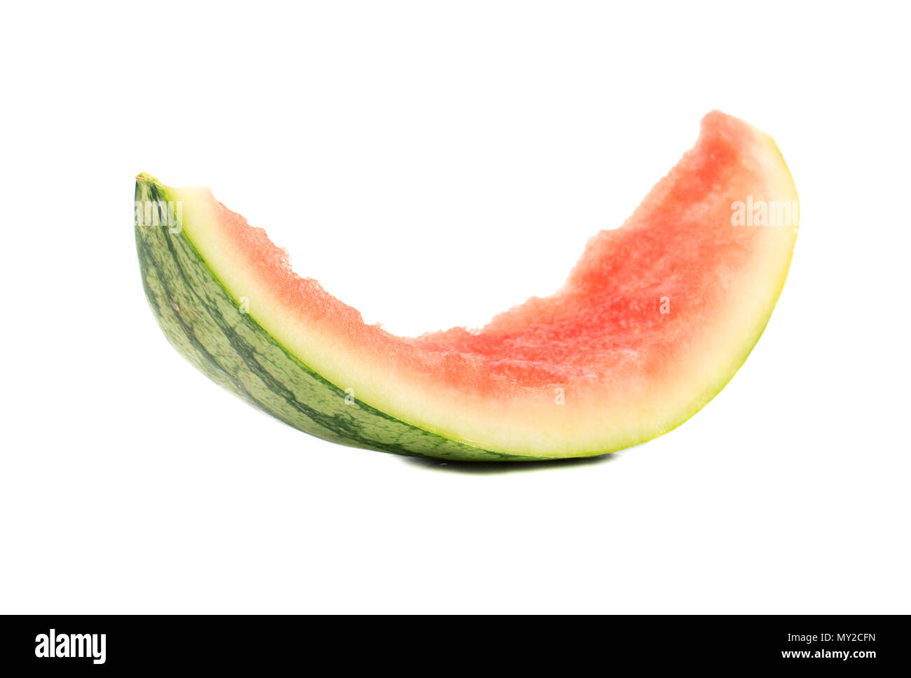 Eaten the rind of watermelon isolated on white background Stock Photo ...