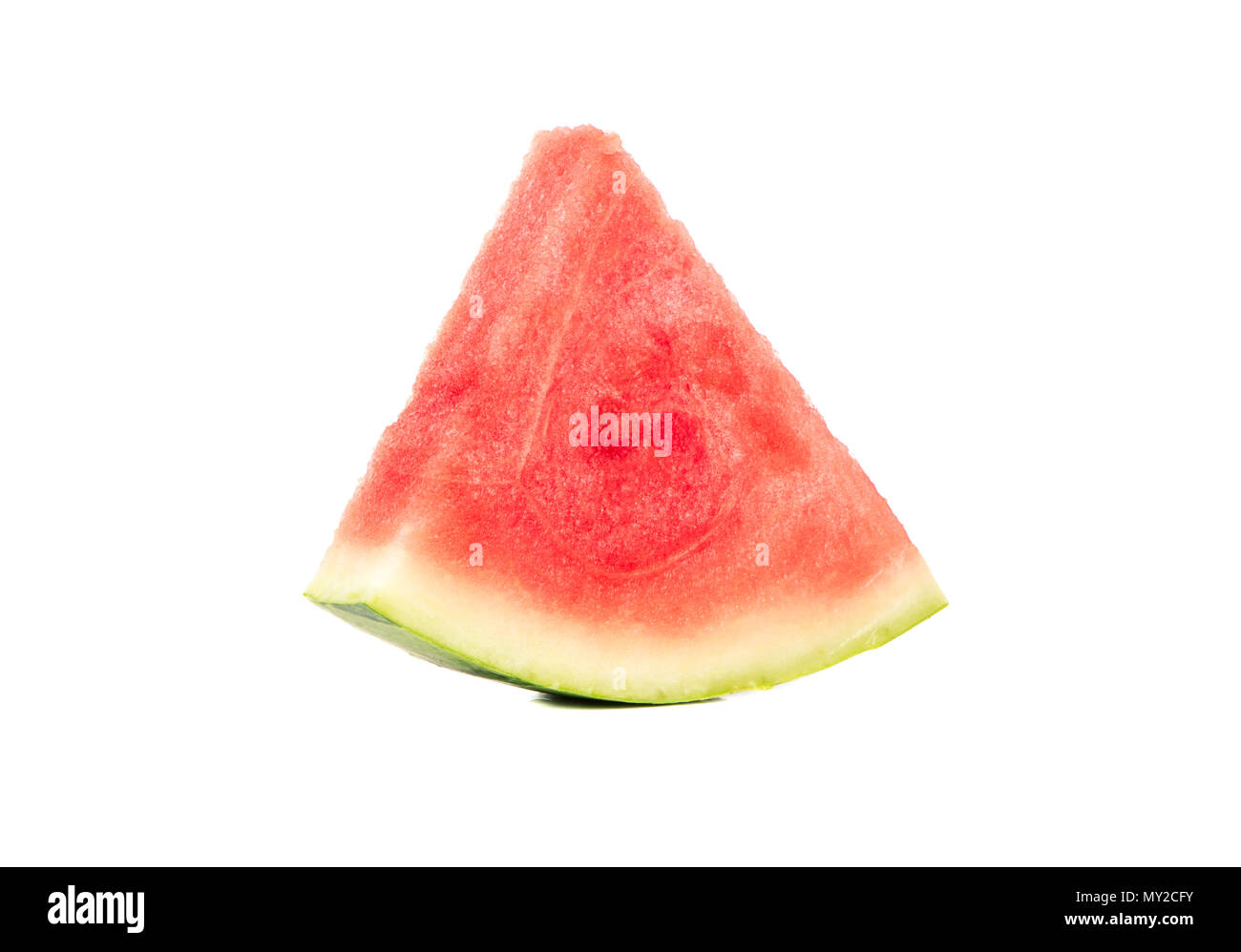 Triangular slice of watermelon on white background Stock Photo - Alamy