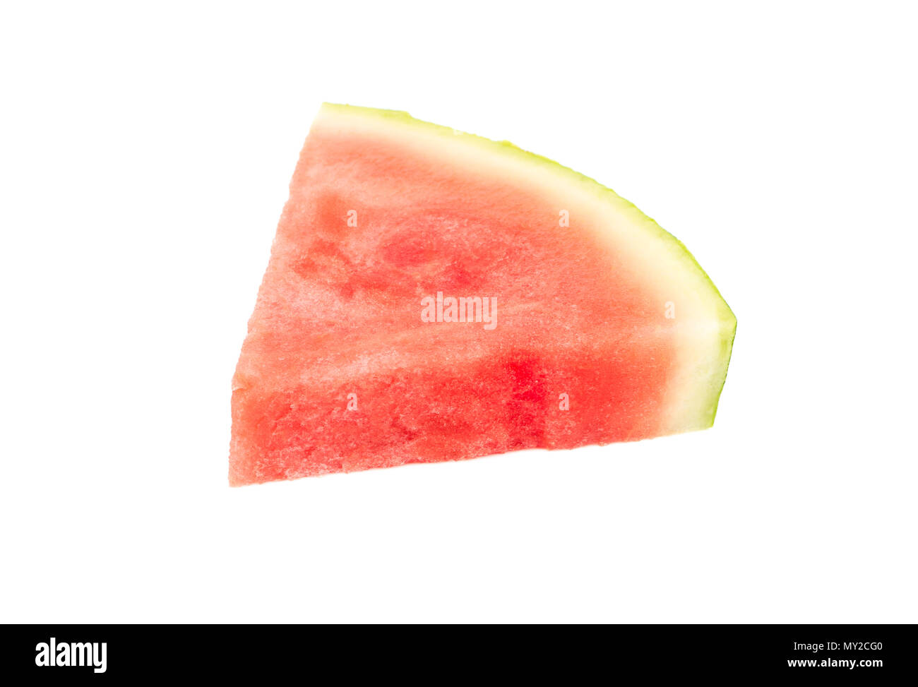 Triangular slice of watermelon on white background Stock Photo - Alamy