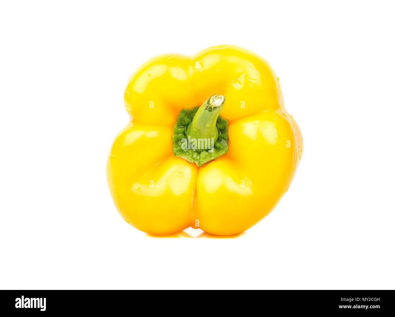 Fresh yellow pepper isolated on white background Stock Photo - Alamy