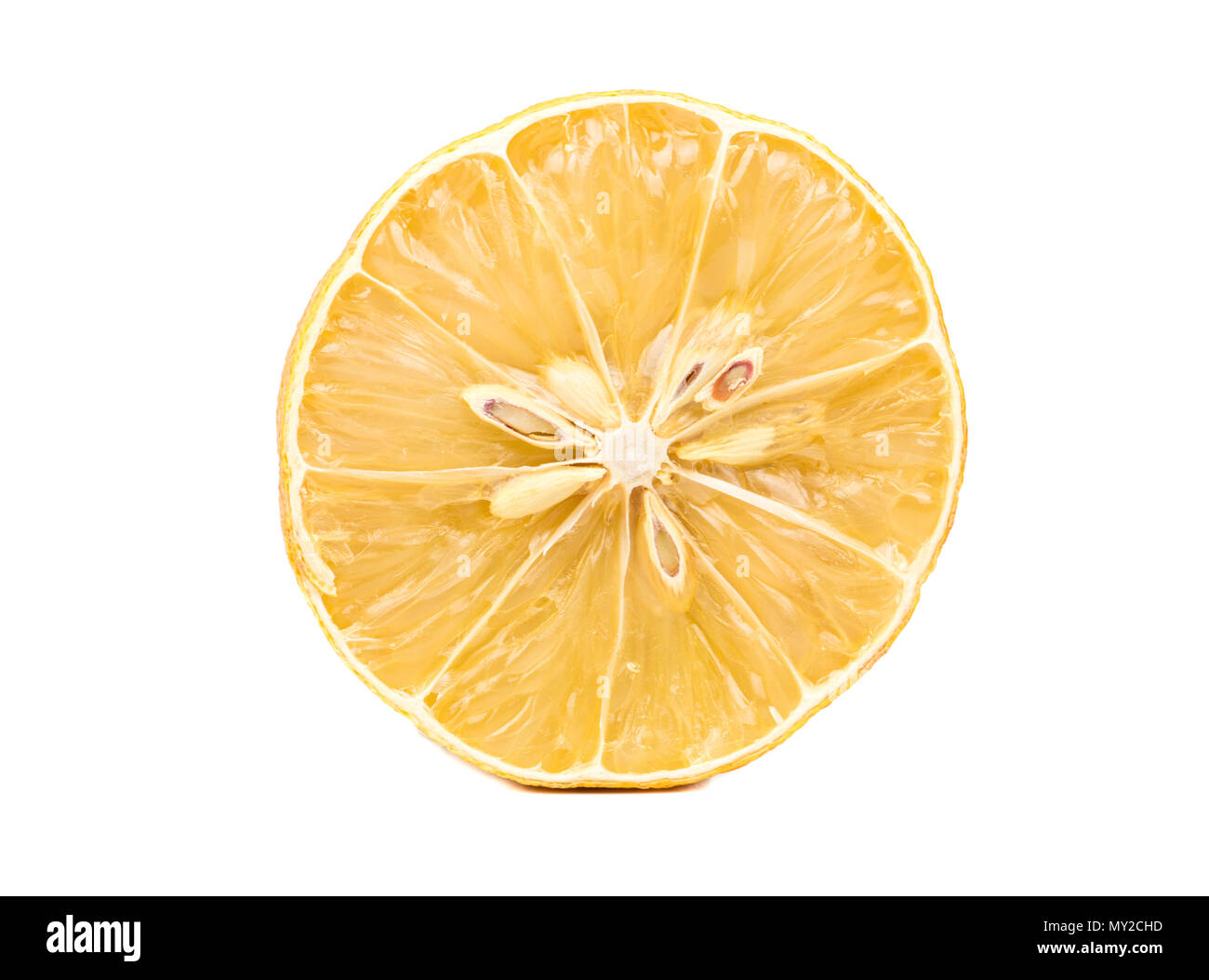 Half dry lemon isolated on white background closeup Stock Photo - Alamy