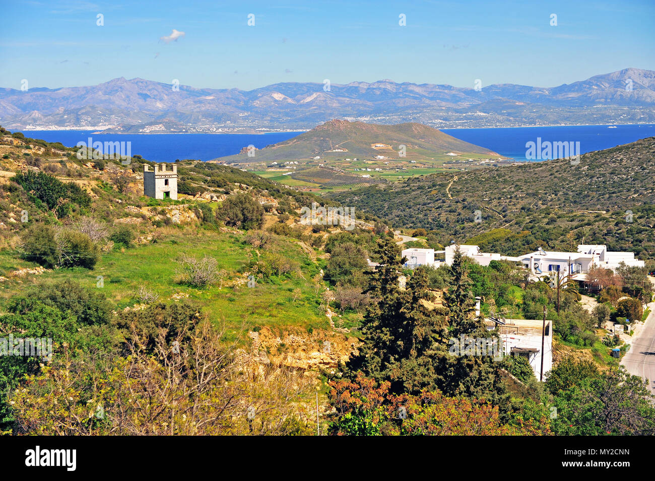 Summer landscape on Paros island, Greece Stock Photo - Alamy