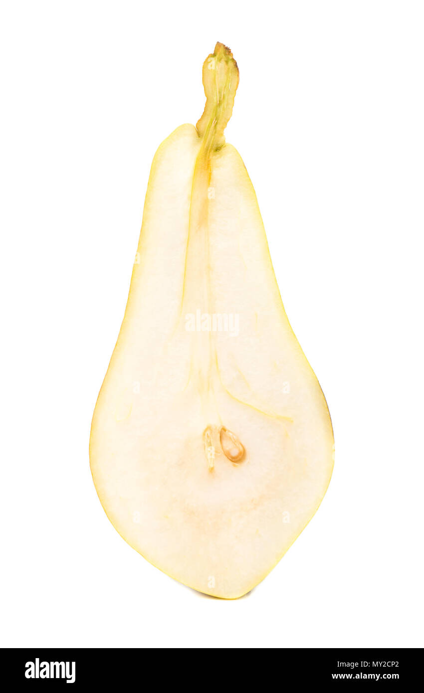 Pear half isolated fresh hi-res stock photography and images - Alamy