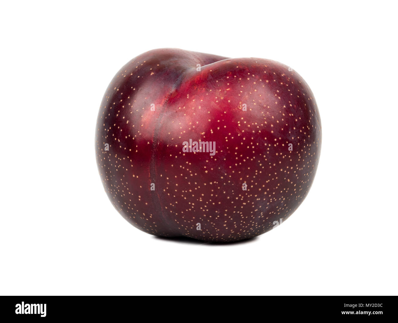 Big ripe red plum Cut Out Stock Images & Pictures - Alamy