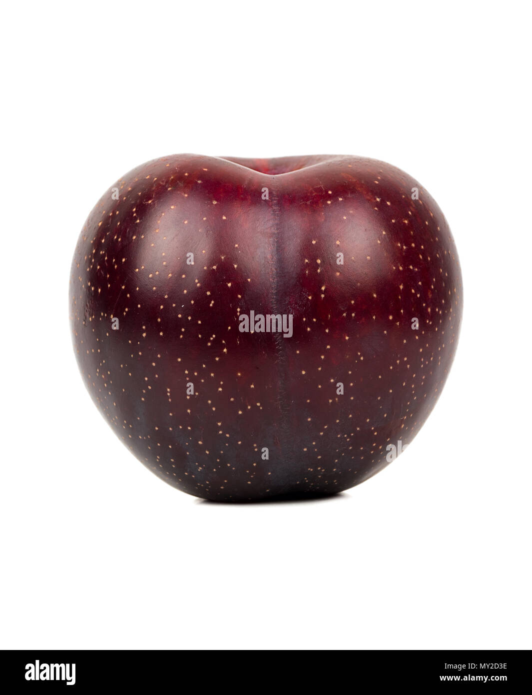 Big red plum isolated on white background Stock Photo - Alamy