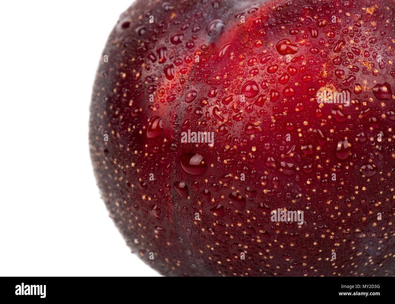 Ripe wet red plum hi-res stock photography and images - Alamy