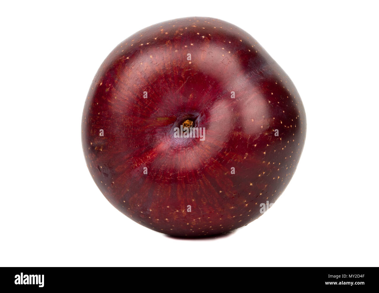 Big red plum isolated on white background Stock Photo - Alamy