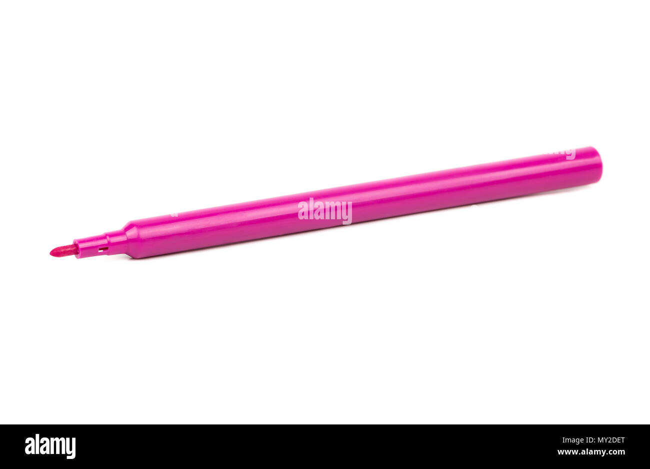 Open pink marker isolated on white background Stock Photo - Alamy