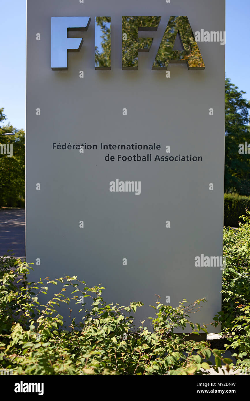 Signage of the FIFA Headquarters in Zurich Stock Photo - Alamy