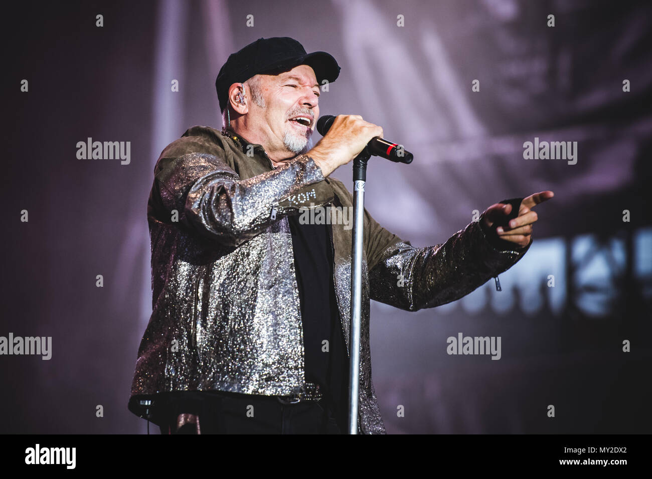 Italy, 2018 June 6th: The Italian rocker Vasco Rossi, better known as ...