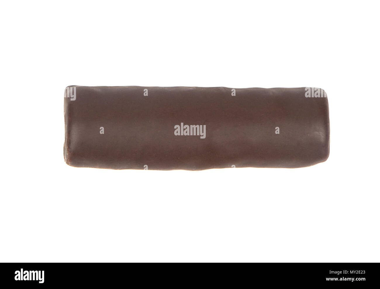 Long chocolate candy isolated on white background, top view Stock Photo ...