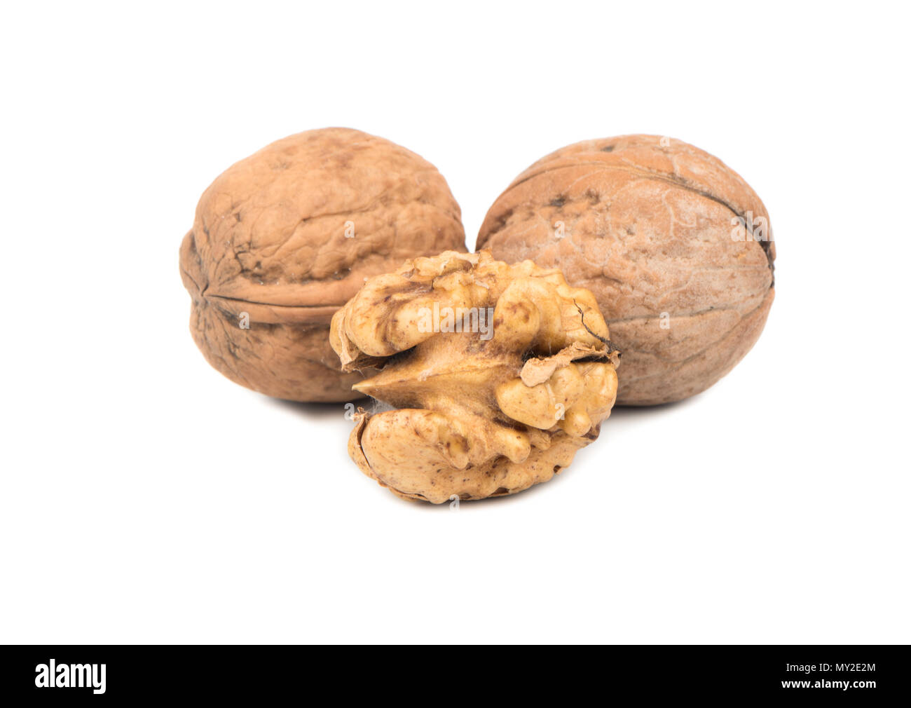 Fresh walnuts isolated on white background closeup Stock Photo - Alamy