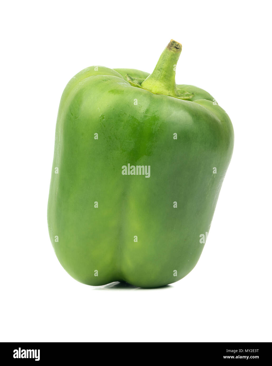 Fresh green pepper isolated on white background Stock Photo - Alamy