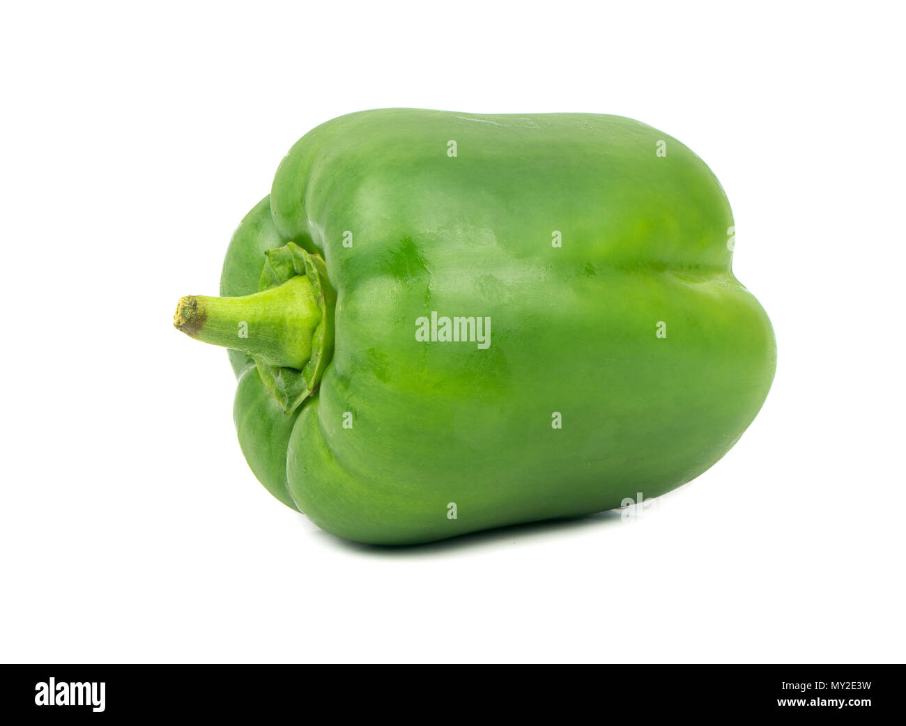 Fresh green pepper isolated on white background Stock Photo - Alamy