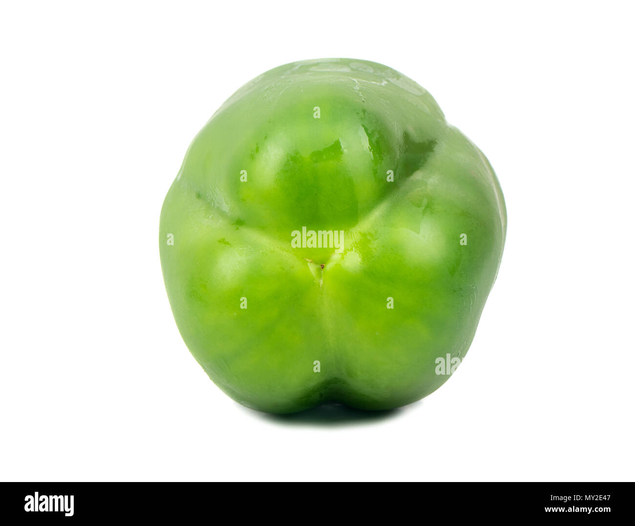 Fresh green pepper isolated on white background Stock Photo - Alamy