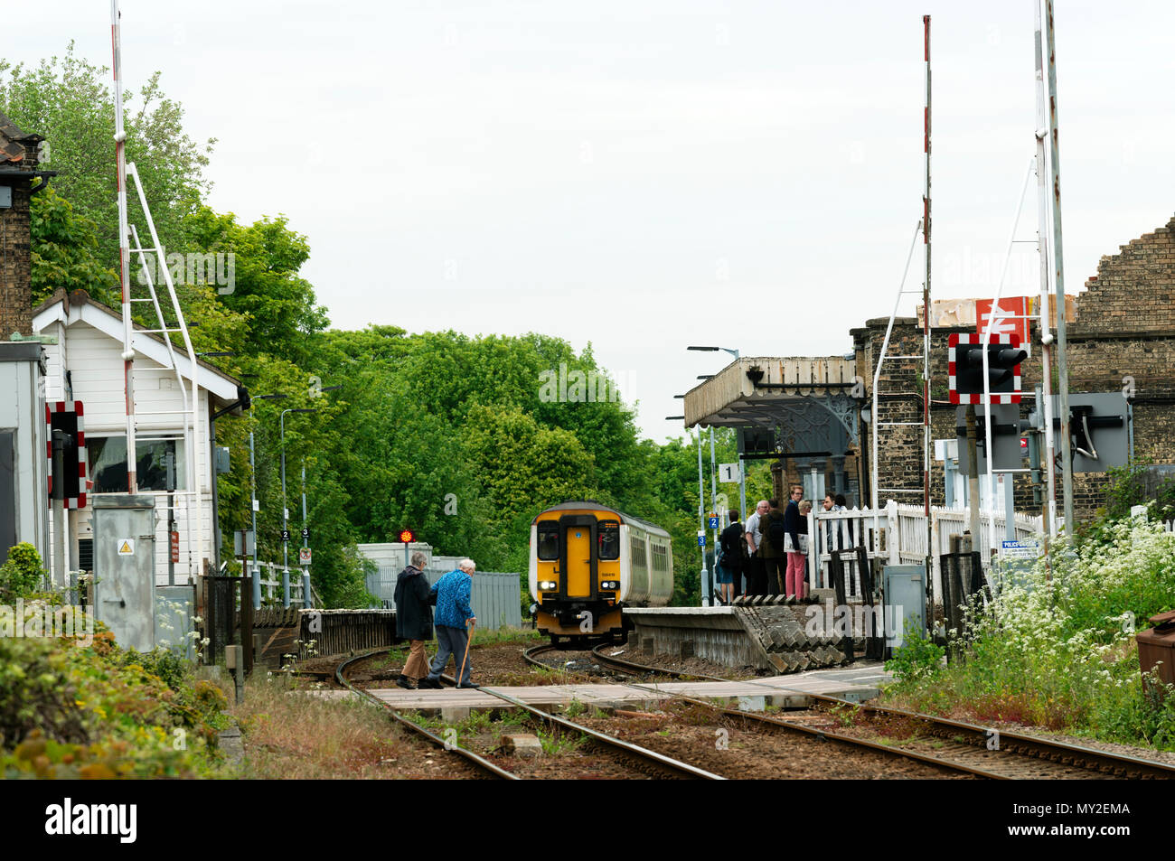 Saxmundham railway station Suffolk UK Stock Photo - Alamy