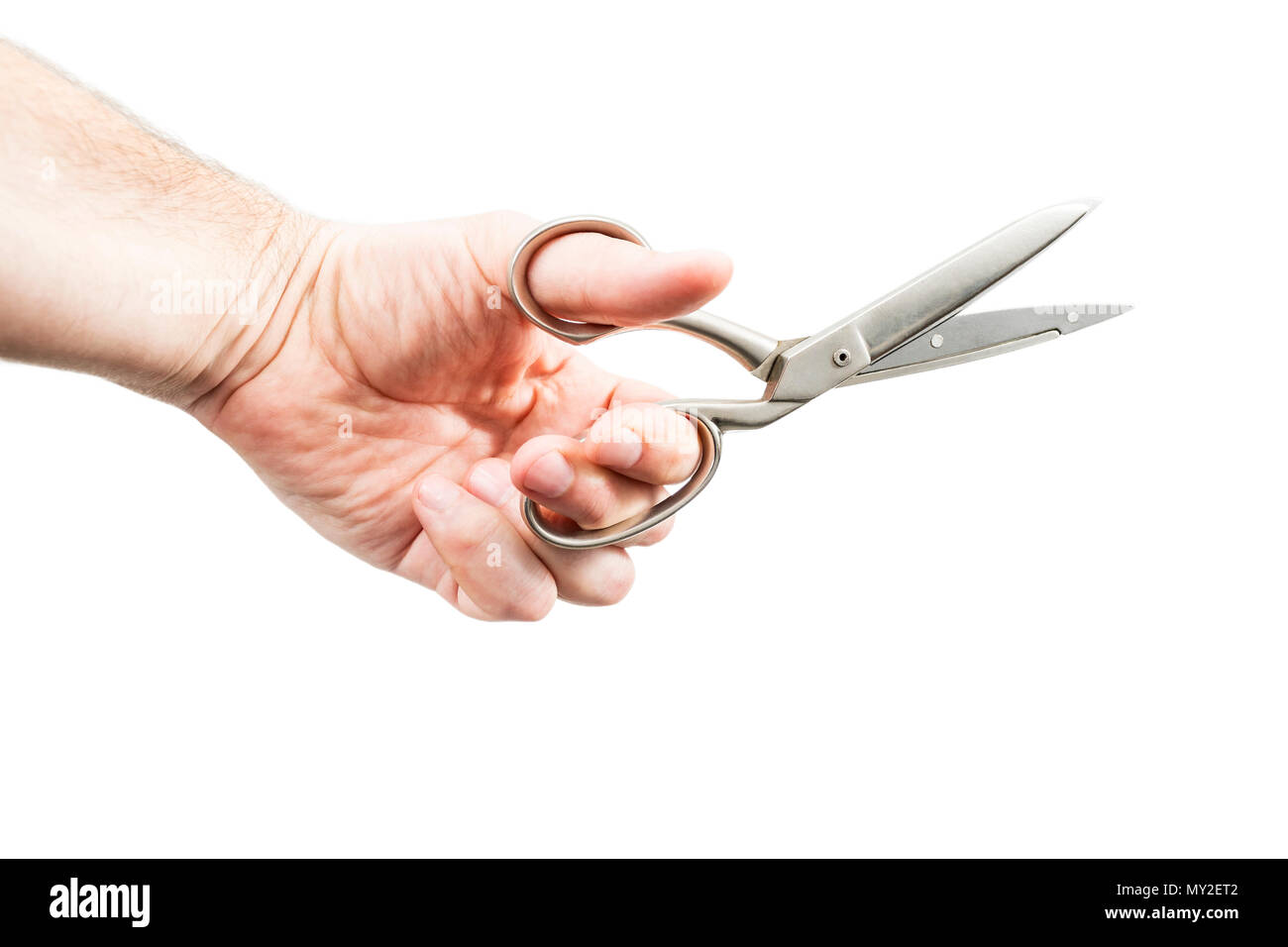 Holds scissors Cut Out Stock Images & Pictures - Alamy