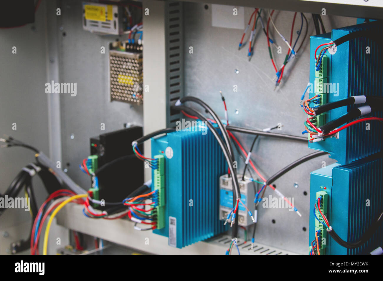 Part of the cnc milling machine with control panel in progress o Stock ...