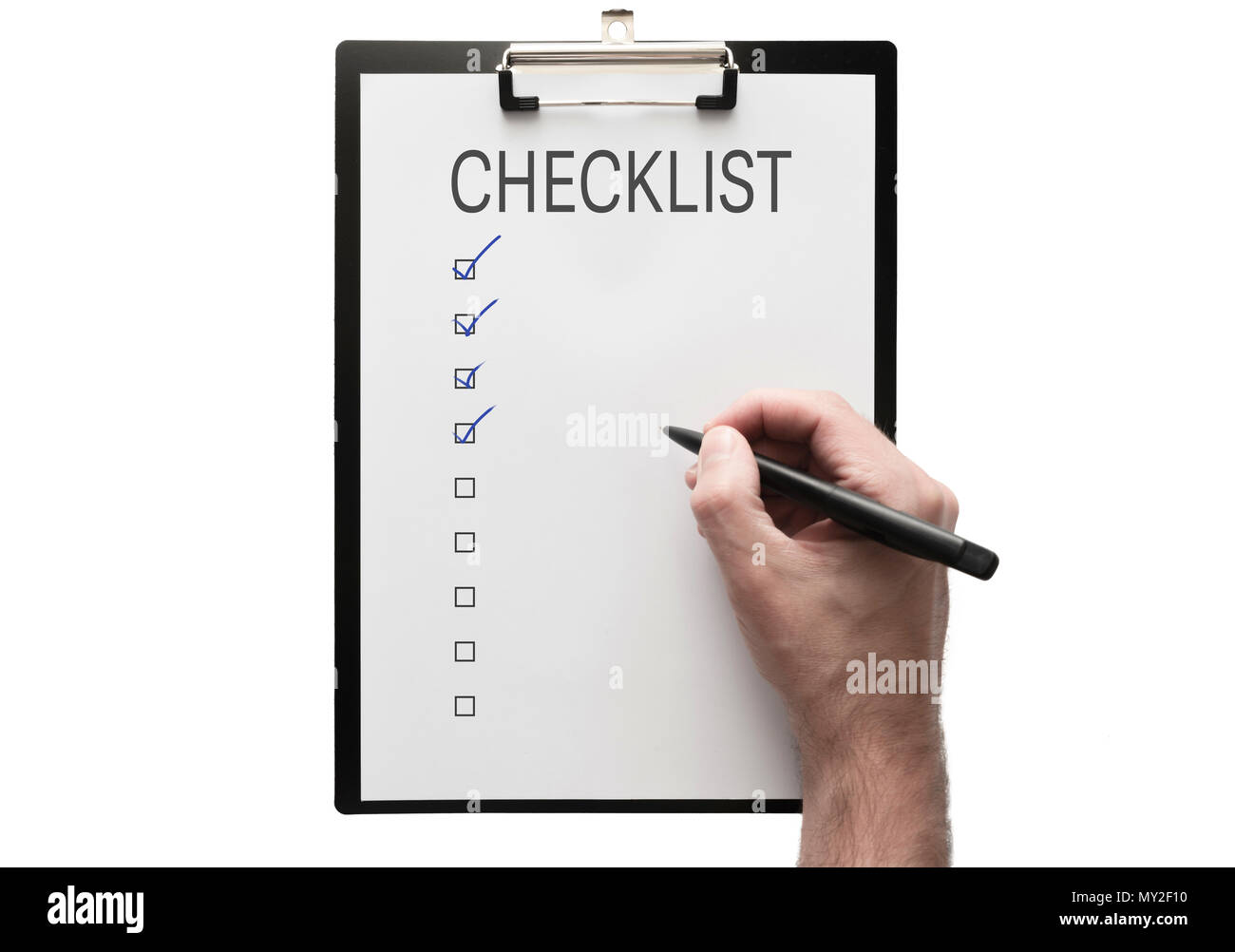 Checklist checklist hi-res stock photography and images - Alamy