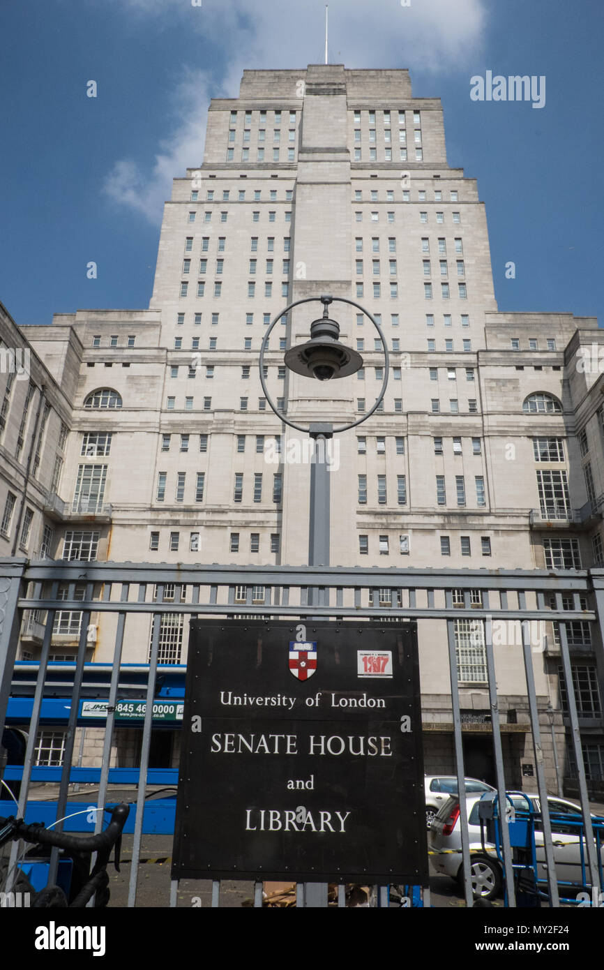 Exterior,facade,Senate House,library,University of London,London ...