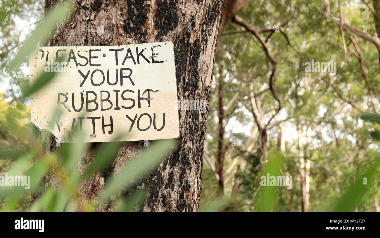 multiple views of an old worn sign post instructing campers fishermen ...