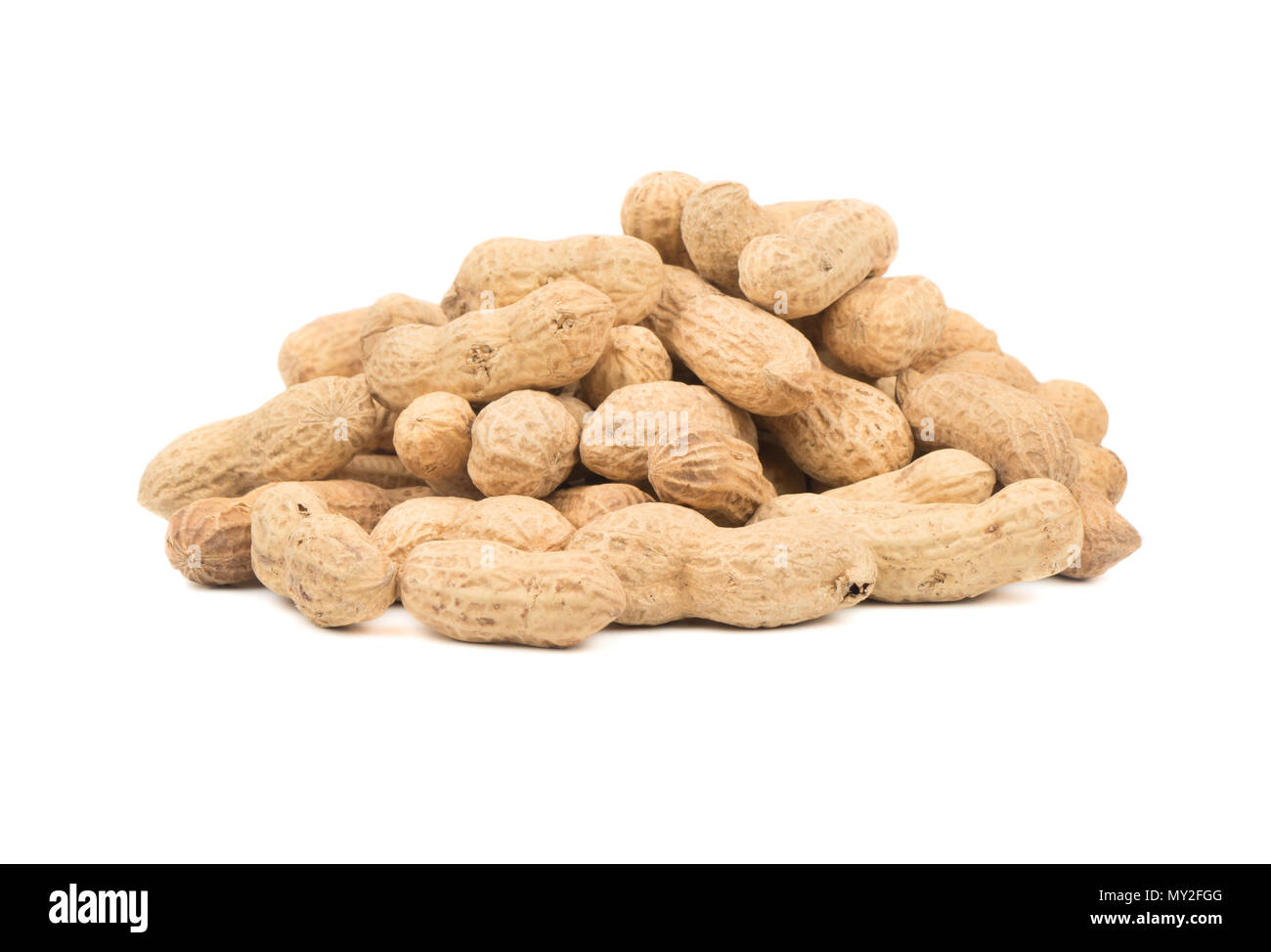 Bunch of peanuts in shell on white background Stock Photo - Alamy