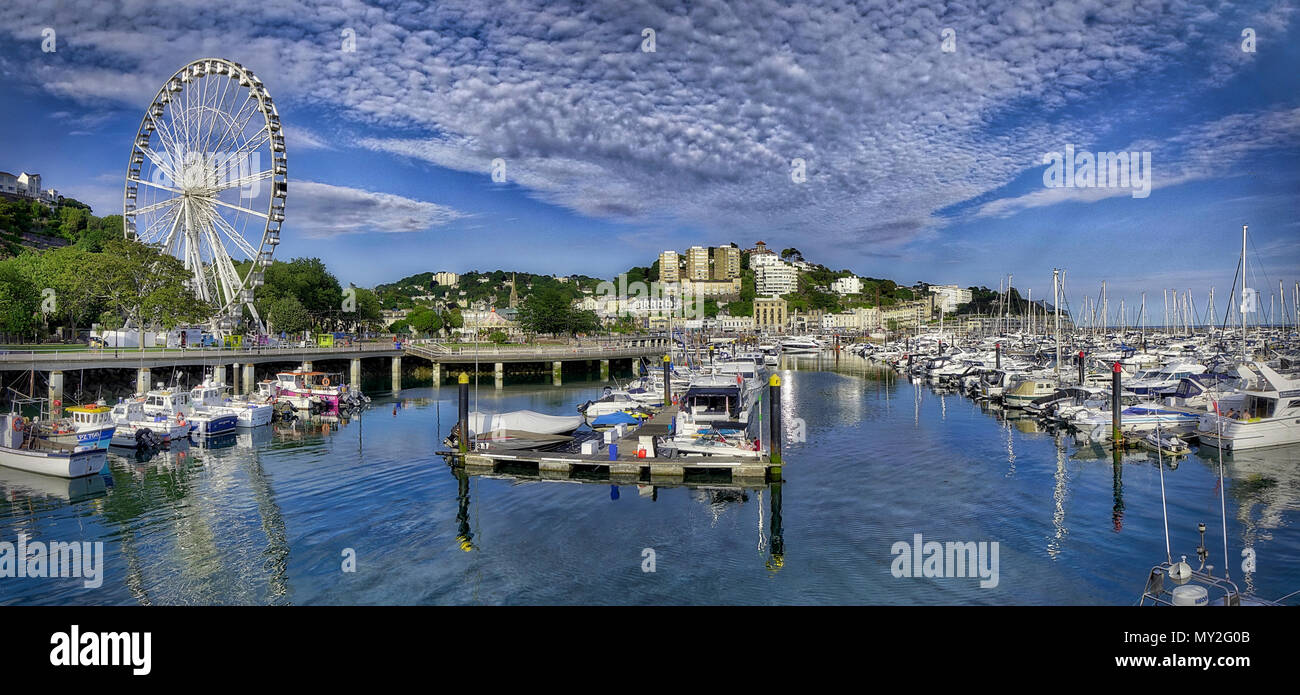 GB - DEVON: Torquay marina and town seen from Princess Pier (HDR Image ...