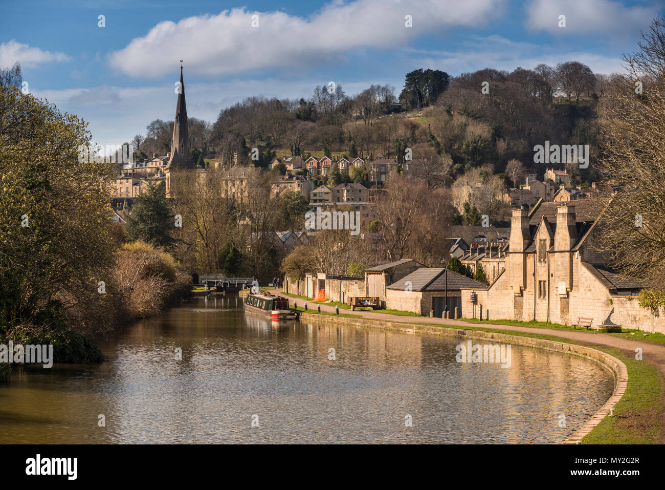 Kennet and Avon Canal, Bathwick, Bath, Somerset, UK Stock Photo - Alamy