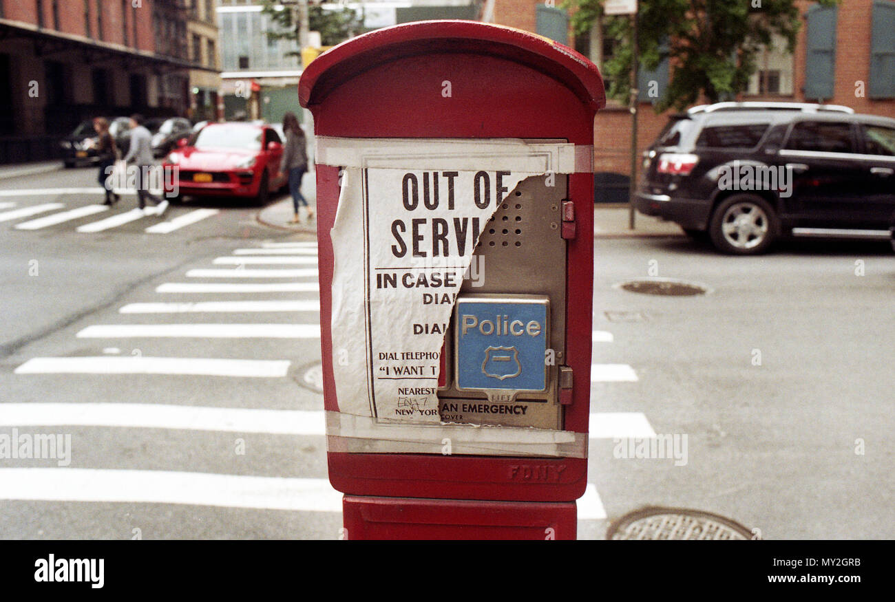 Call box new york city hi-res stock photography and images - Alamy