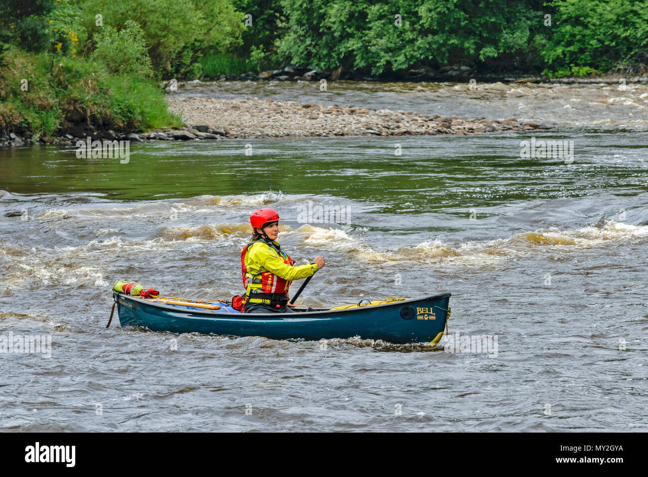 Blue canoe hi-res stock photography and images - Alamy
