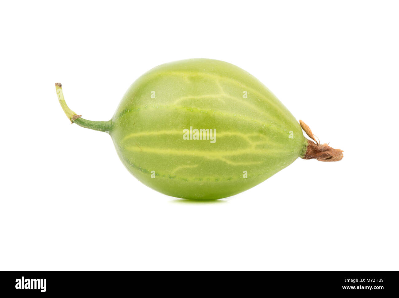 Fresh green gooseberry isolated on white background Stock Photo - Alamy