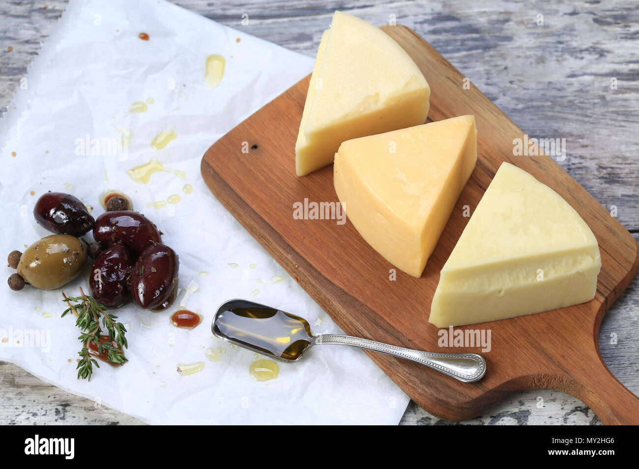 Slices of cheese arranged in a specific way Stock Photo - Alamy