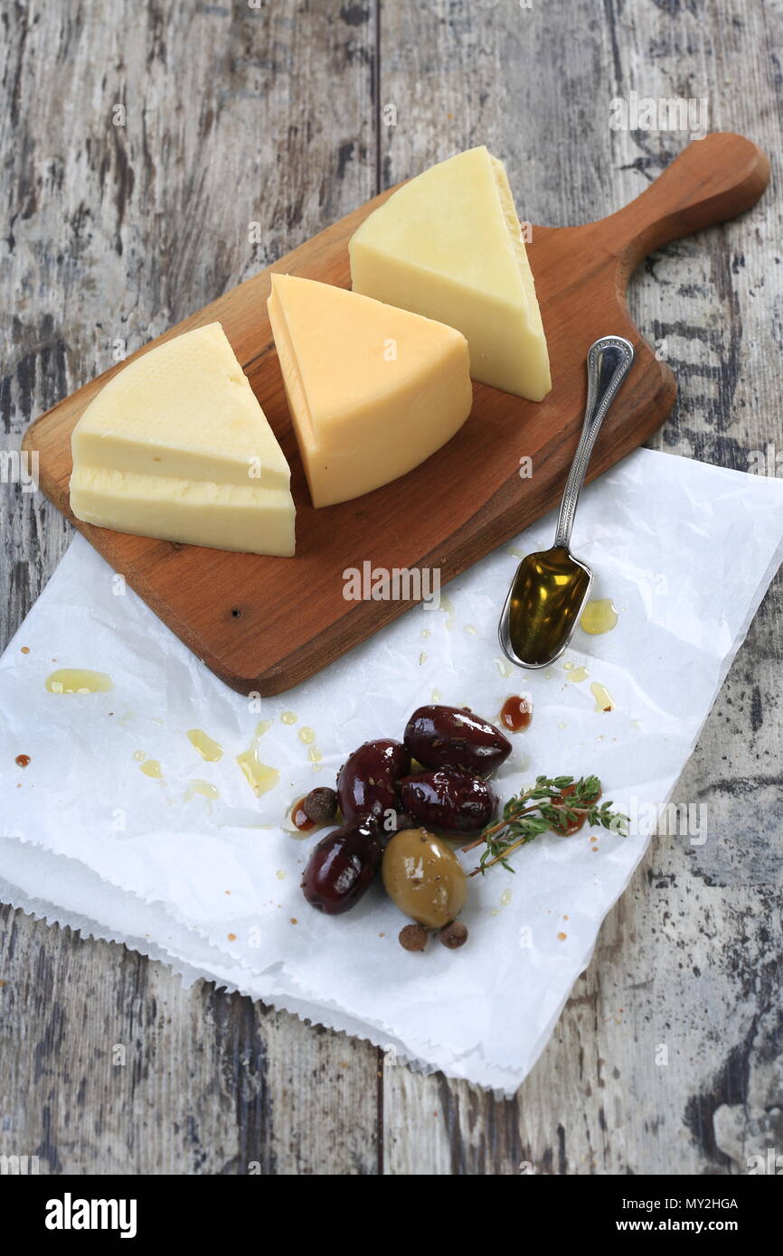 Slices of cheese arranged in a specific way Stock Photo - Alamy