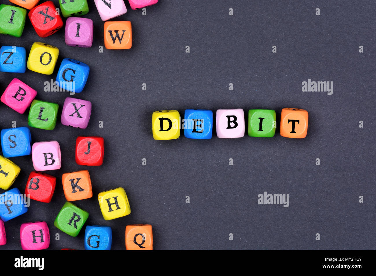 Top view black word hi-res stock photography and images - Alamy