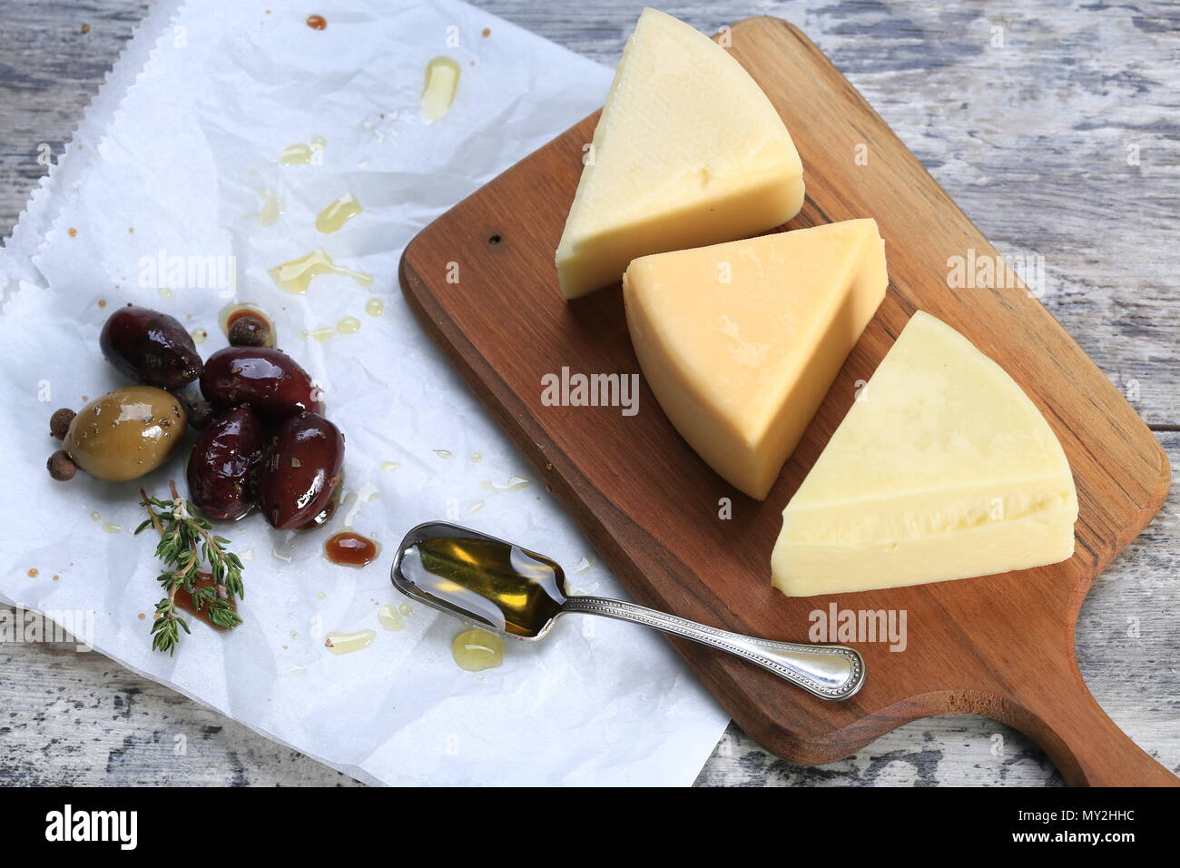 Slices of cheese arranged in a specific way Stock Photo - Alamy