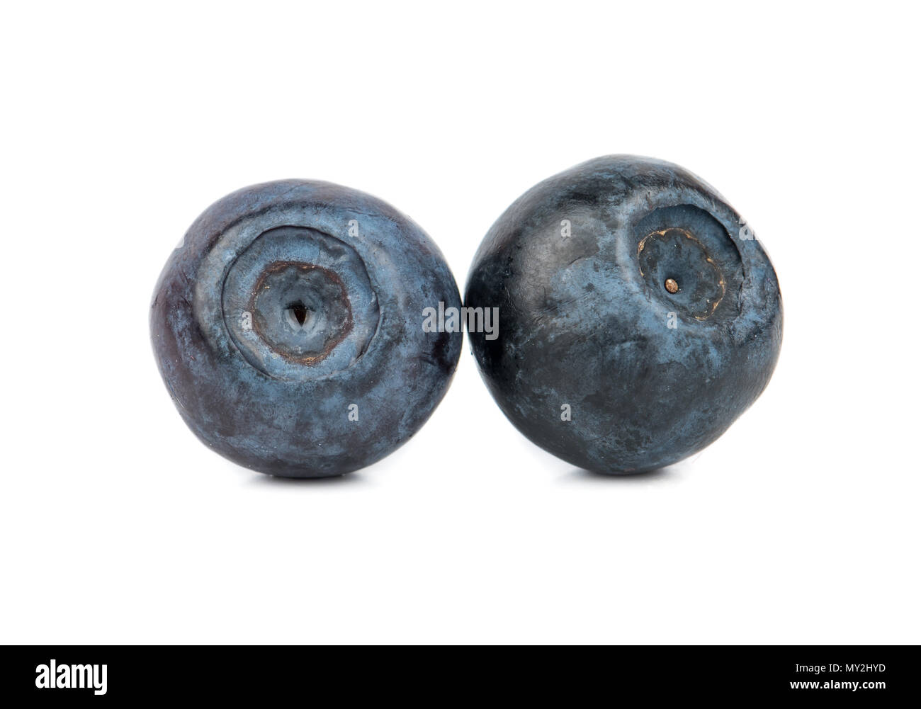 Two fresh blueberries isolated on white background Stock Photo - Alamy