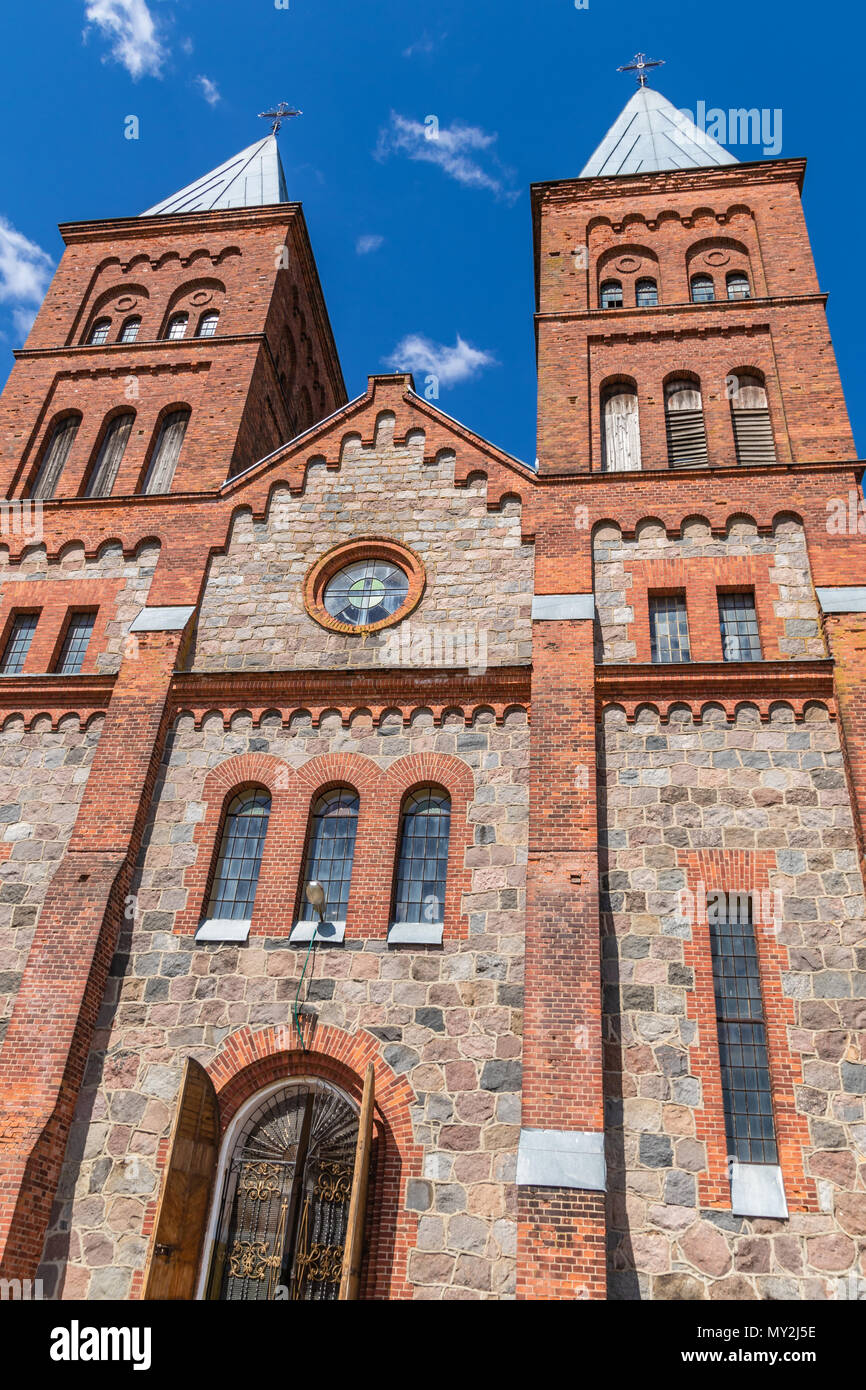 Majestic Church of God's Body from stone and brick in Ikazn, Belarus ...