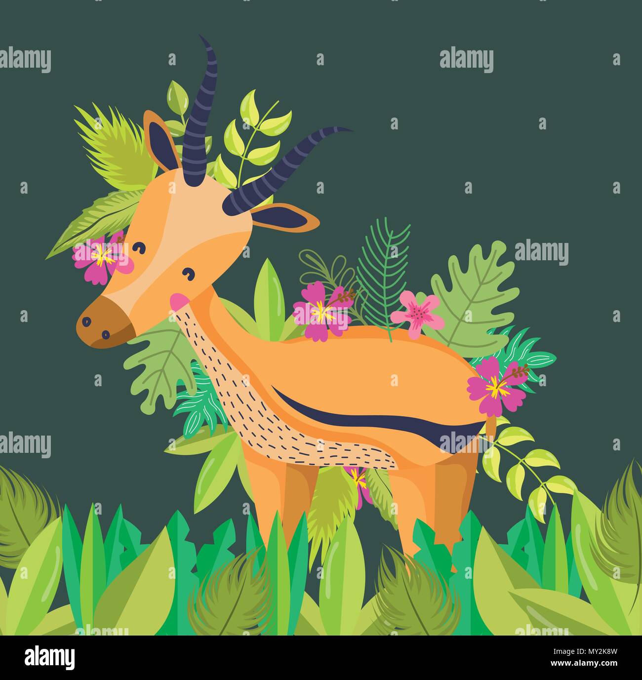 Cute wildlife animals cartoons Stock Vector Image & Art - Alamy