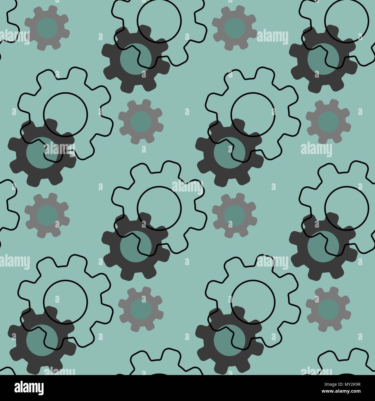 Clock cogs vector isolated hi-res stock photography and images - Alamy