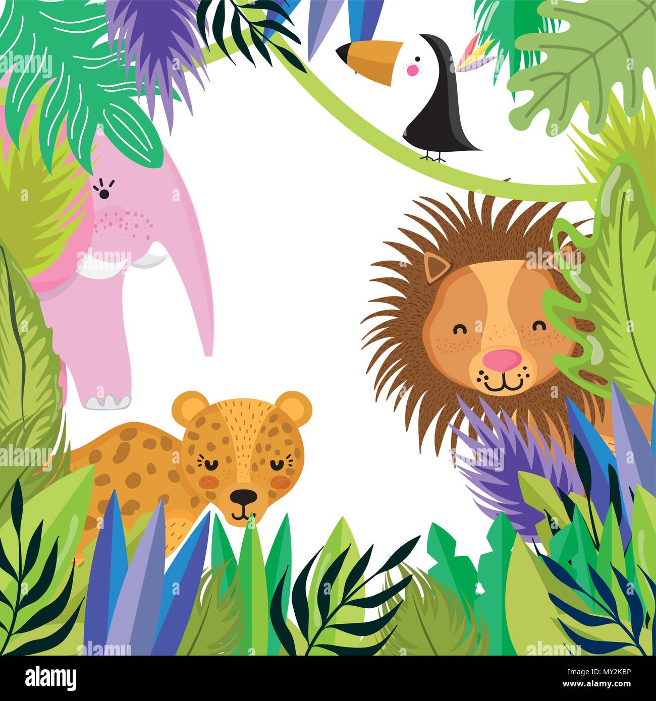 Cute wildlife animals cartoons Stock Vector Image & Art - Alamy